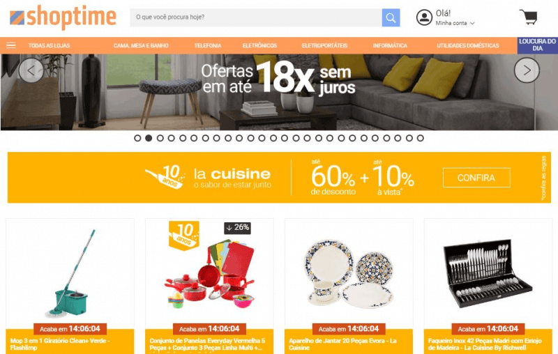 Grandes varejistas: Shoptime - Promobit
