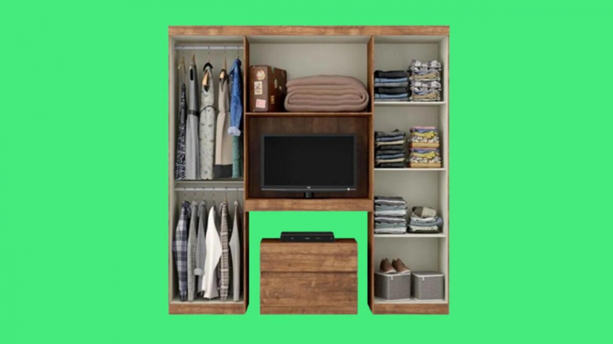 Guarda-roupa com suporte para TV: solução ou gambiarra? - Promobit